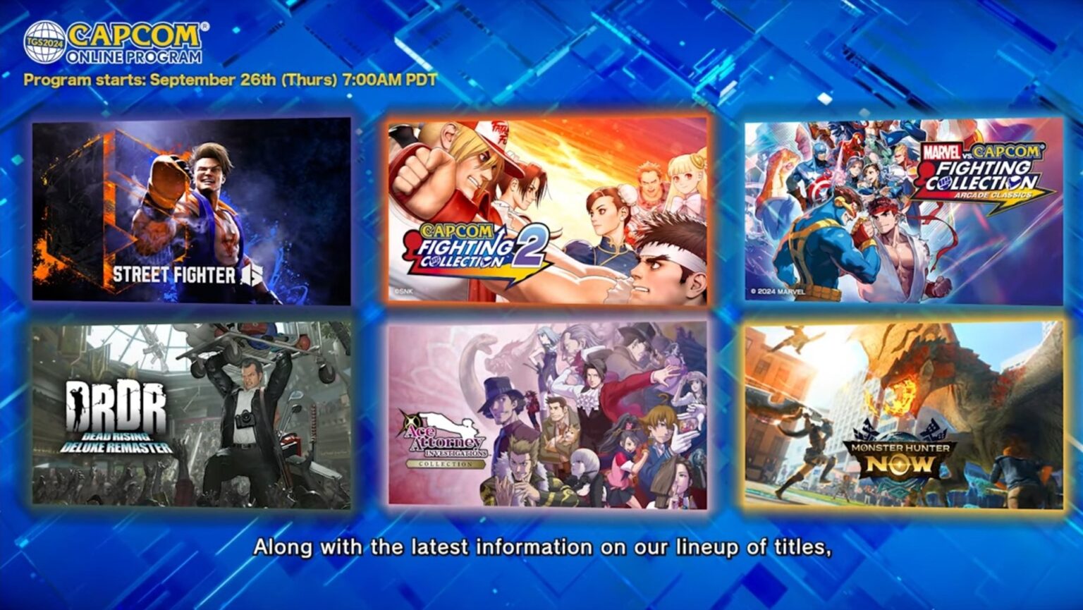 الاعلان رسمياً عن حدث Capcom TGS 2024 Online Program . | اكس بوكس العرب